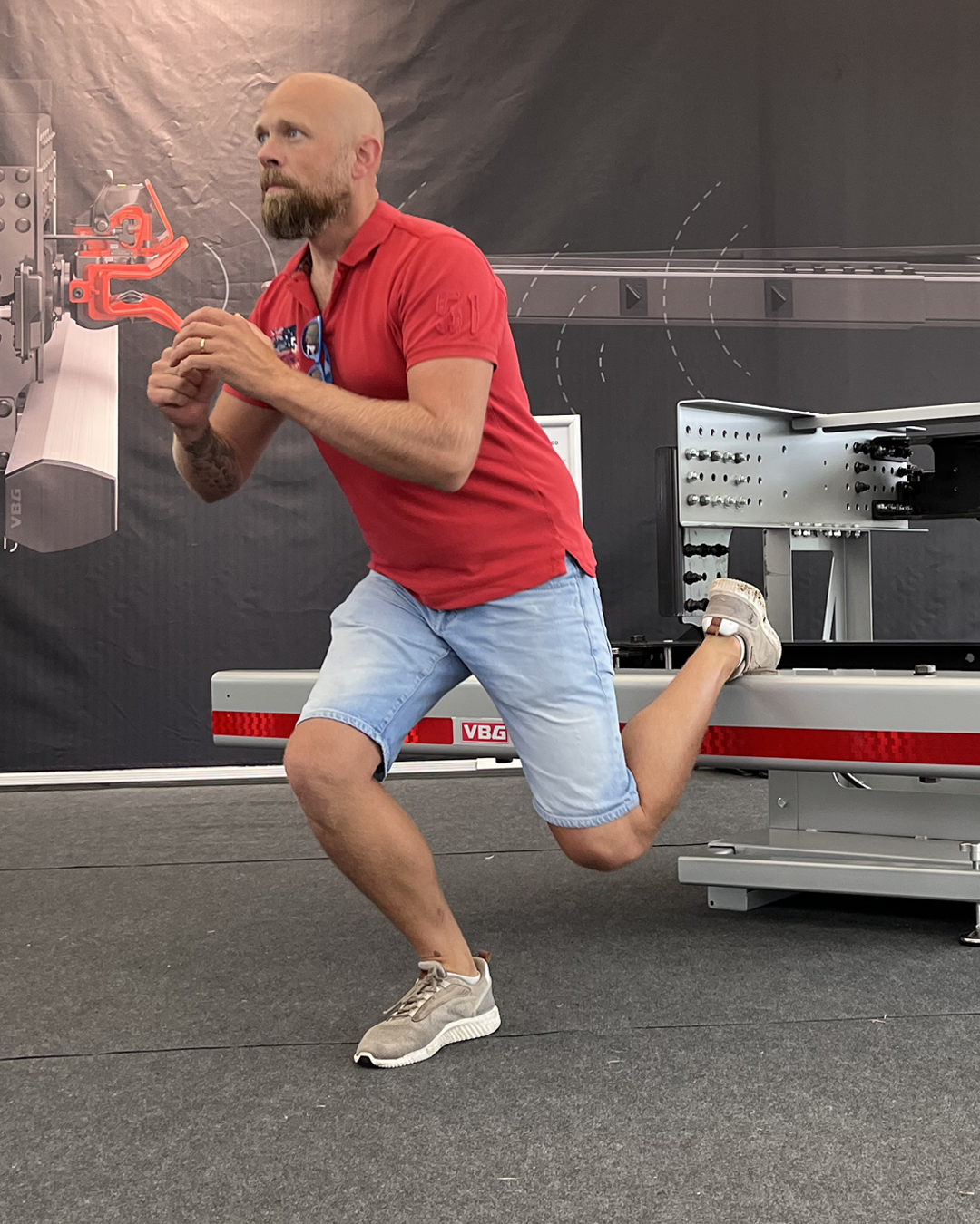 Driver in motion when the vehicle is stationary